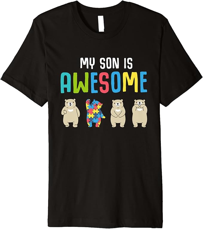 Amazon Awesome Mama Support Son Autism Awareness Bear Premium T Shirt Clothing amazon-awesome-mama-support-son-autism-awareness-bear-premium-t-shirt-clothing